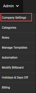 Managing company settings