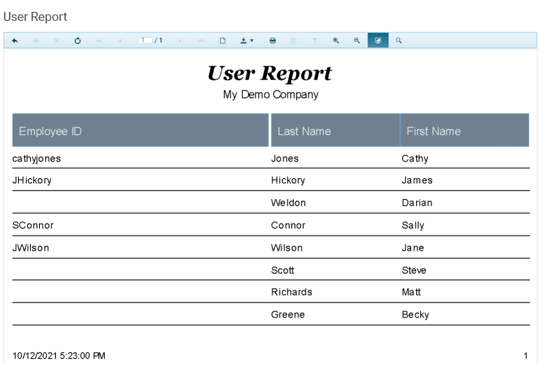 Users Report