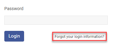 Resetting your login information